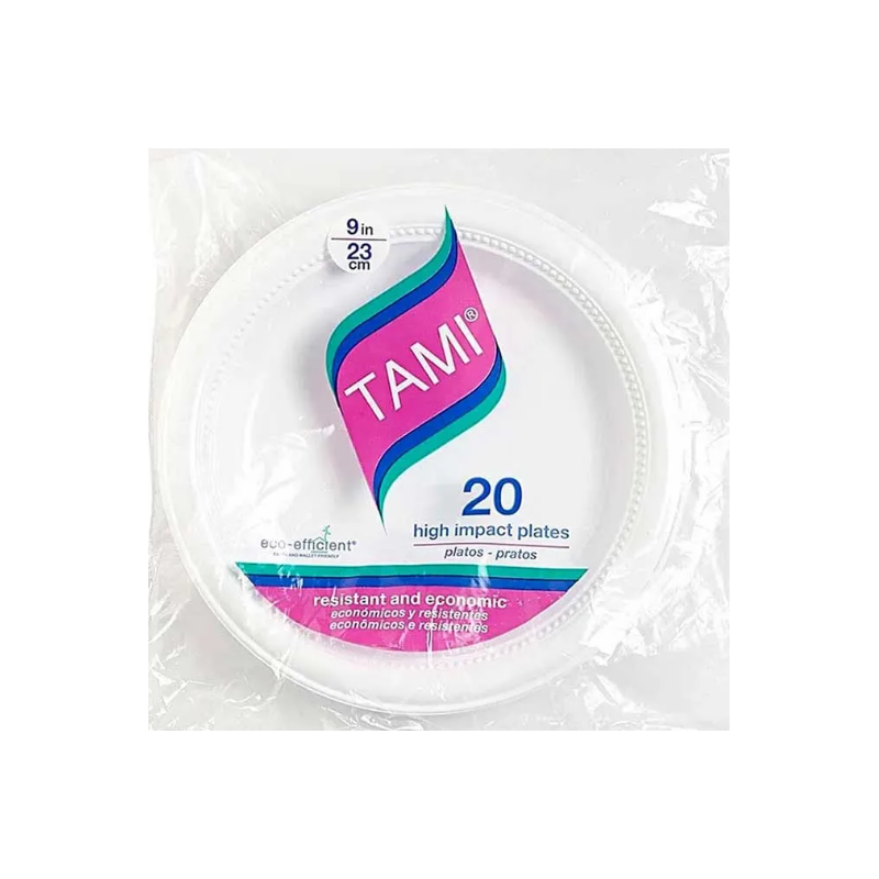PLATO PLASTICO 23 TAMI X 20 UND