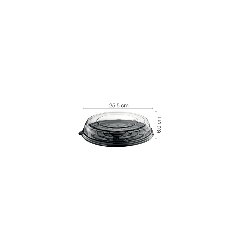 DOMO CIRCULAR 25.5 X 6 H BASE NEGRA DARNEL